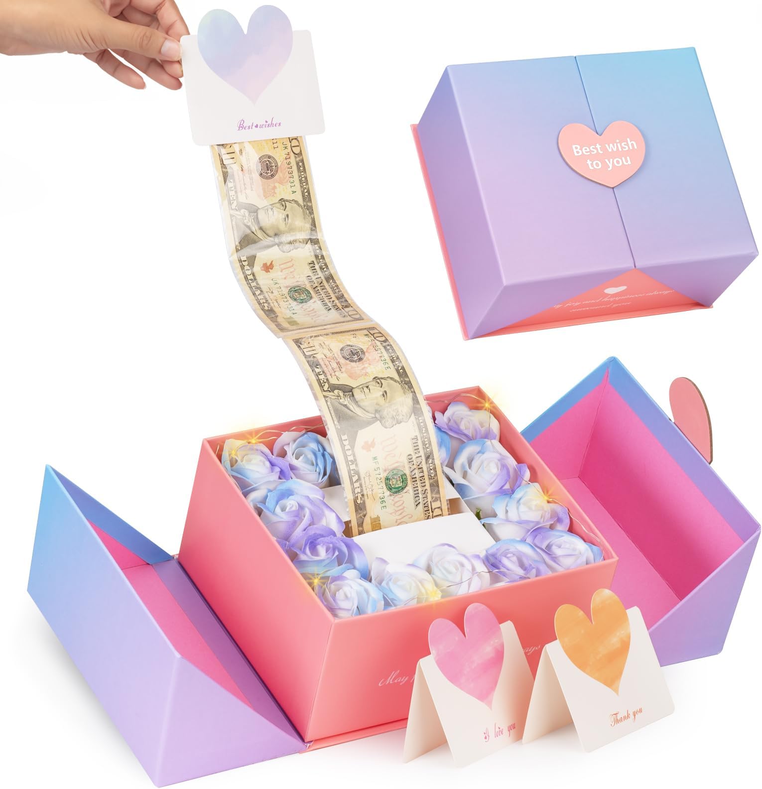 Amazon.com: Money Box for Cash Birthday Gift, 15 Years Old Surprise Box ...