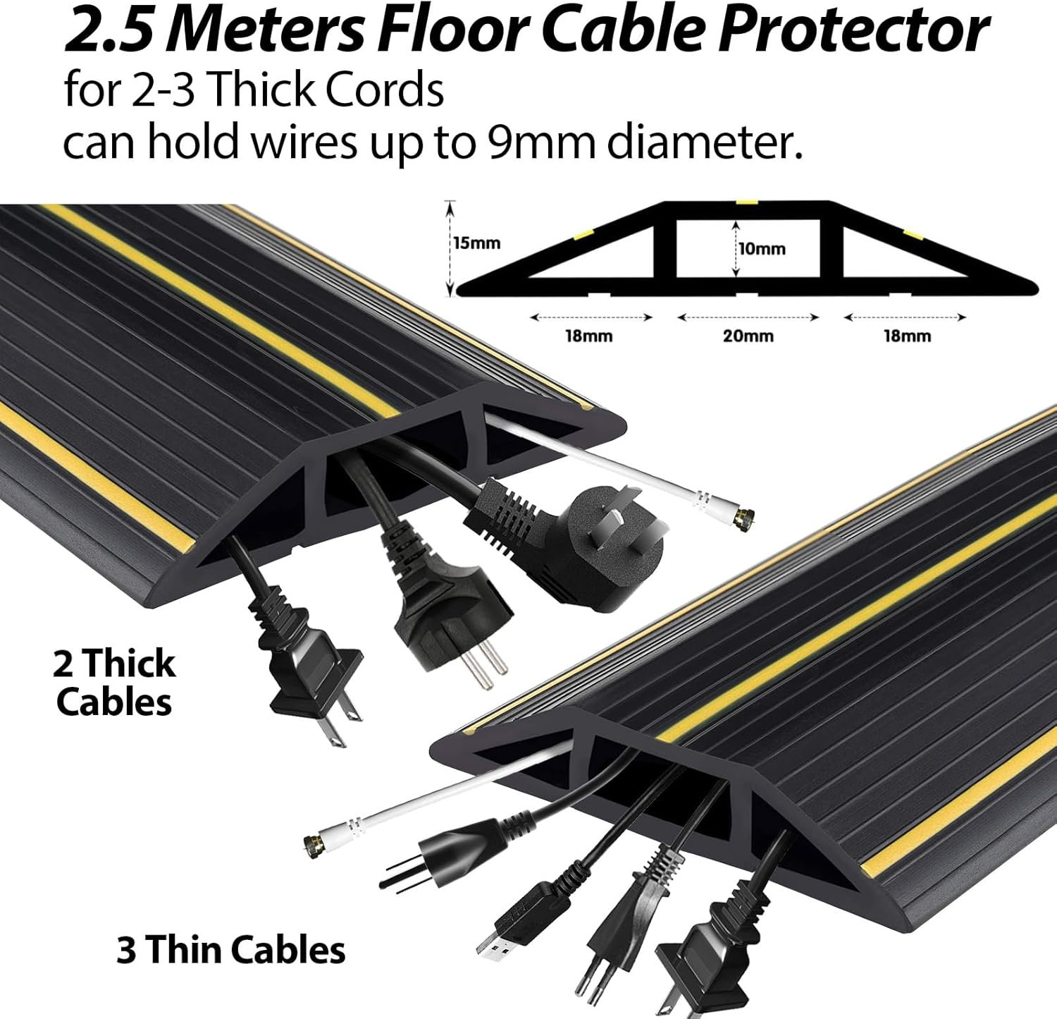 Floor Cable Cover, 2.5M Cable Protector Heavy Duty Bahrain | Ubuy