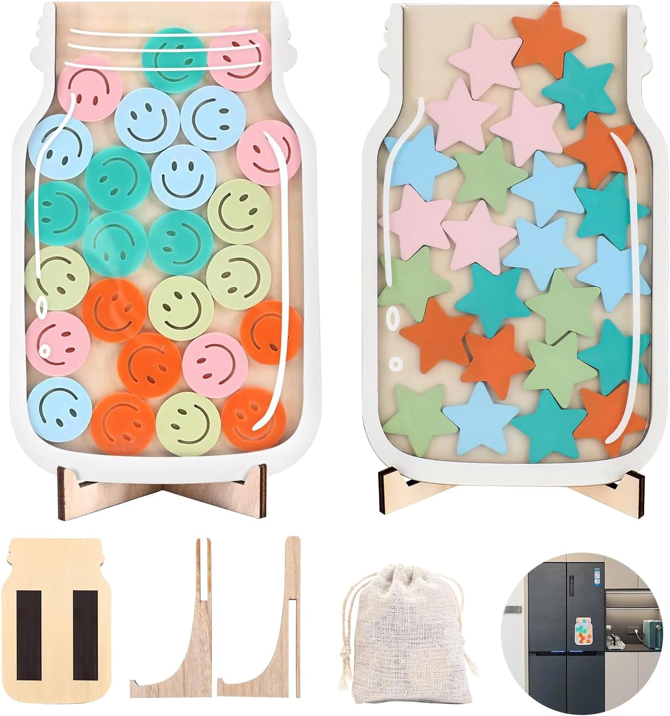 Reward Jar with Star Tokens, Reward Charts for Children Behaviour Star ...