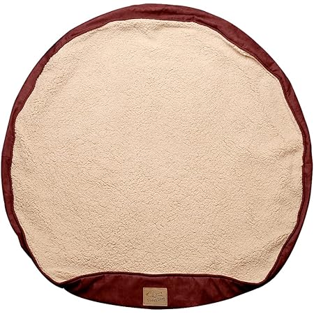 Amazon.com : Black Links Large Round Indoor Outdoor Pet Dog Bed With ...