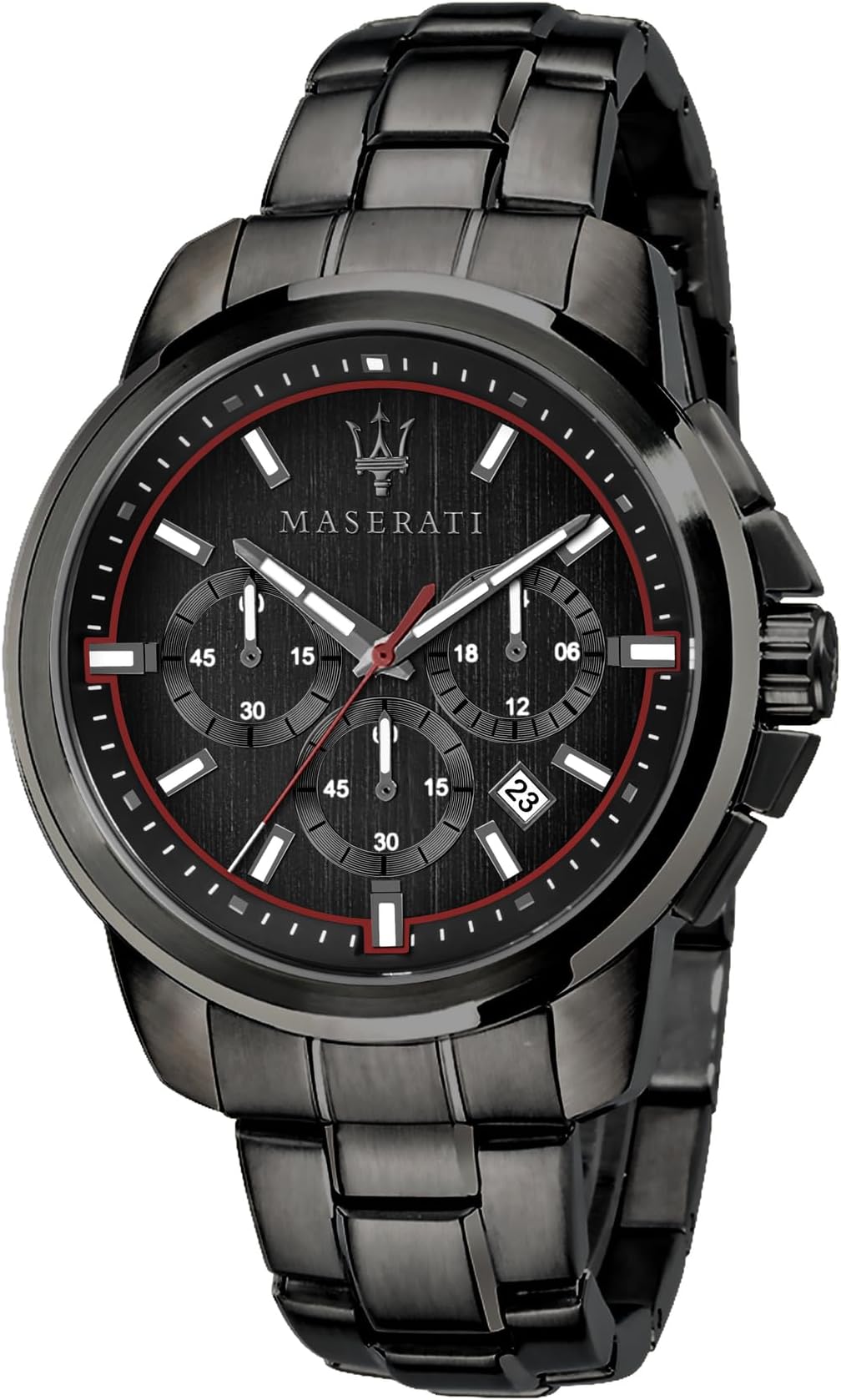 Maserati Men's Sfida Collection Stainless Steel Grey PVD Watch with ...