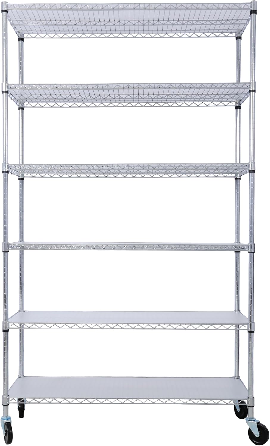 Amazon.com: Miscoos 6 Tier 6000Lbs Capacity Nsf Metal Shelf Wire ...