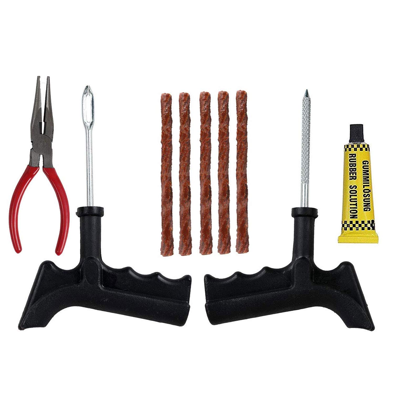 AllExtreme Universal Tubeless Tyre Puncture Repair Kit Flat Tire ...