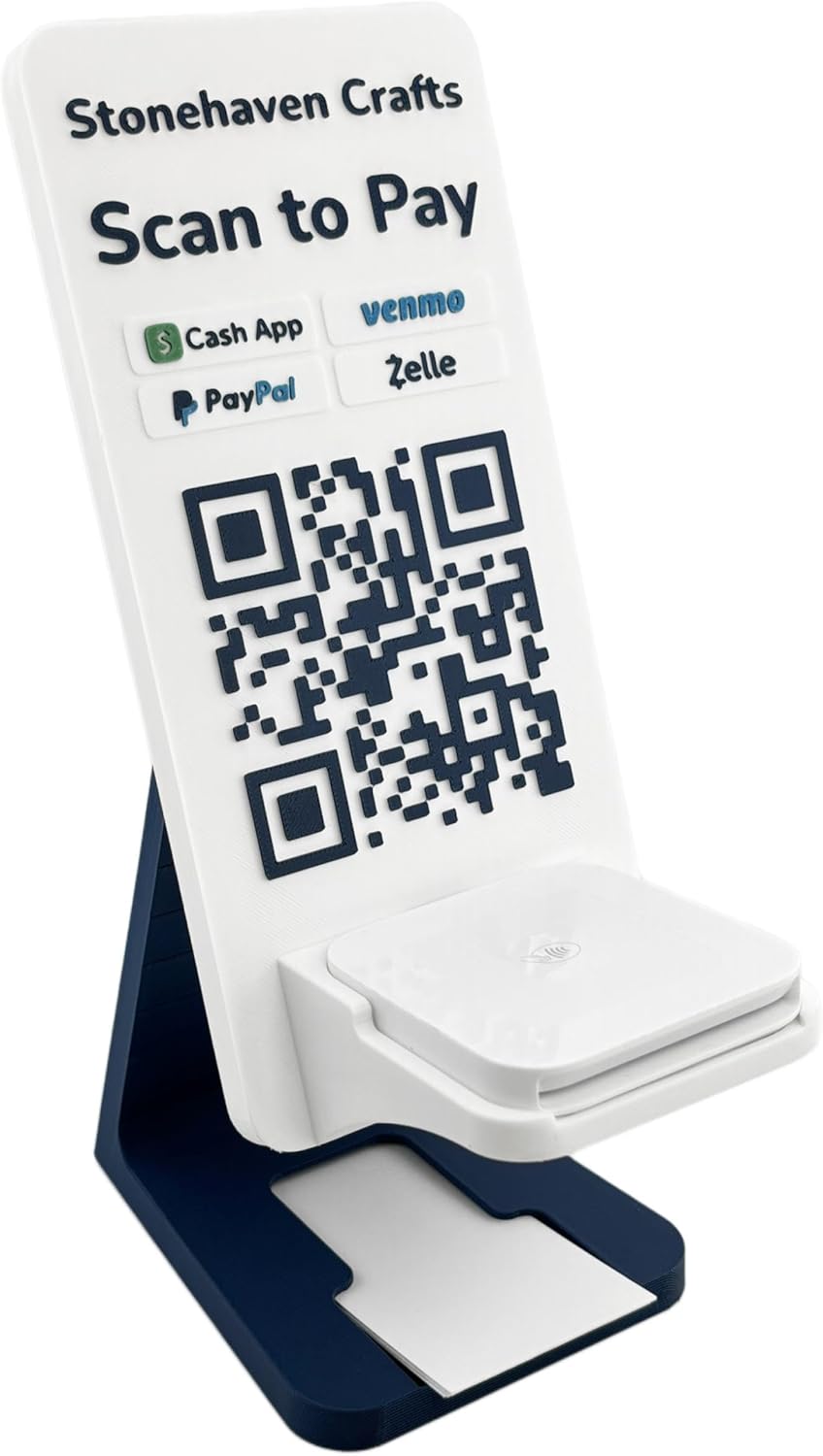 Amazon.com: Square Reader Holder and QR Code Payment Sign with Business ...