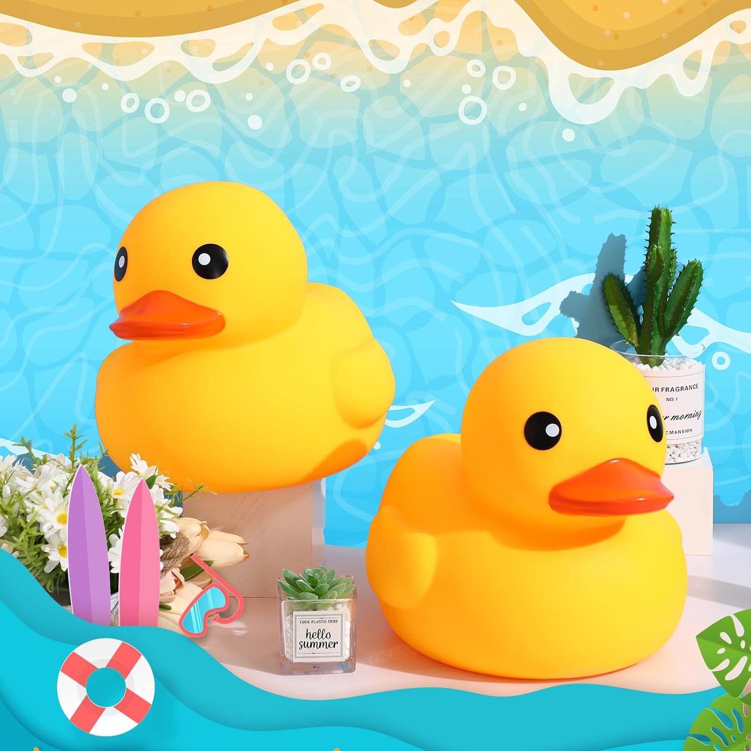 Amazon.com: Jenaai 2 Pcs 13 Inch Giant Duck Jumbo Rubber Ducky Big ...