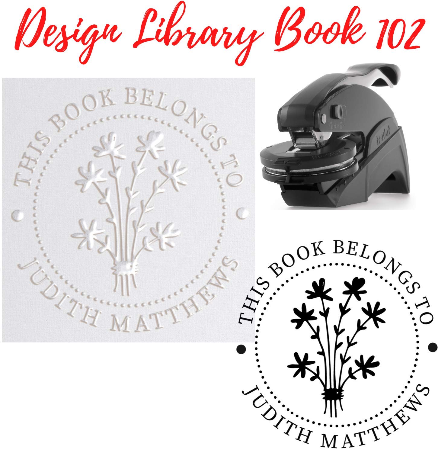 Book Embosser Personalized Personalized Library Book Embosser - Custom ...
