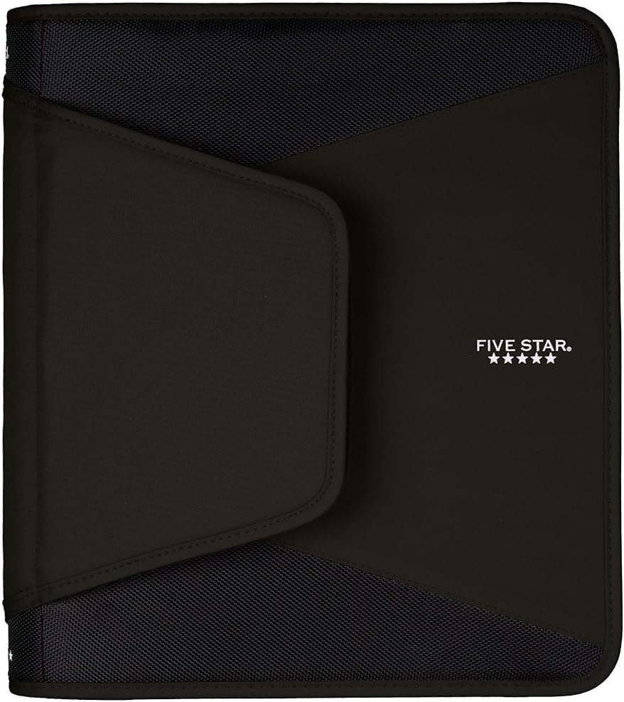Five Star Zipper Binder, 1-1/2 Inch 3-Ring Binder for School, 3 Pocket ...
