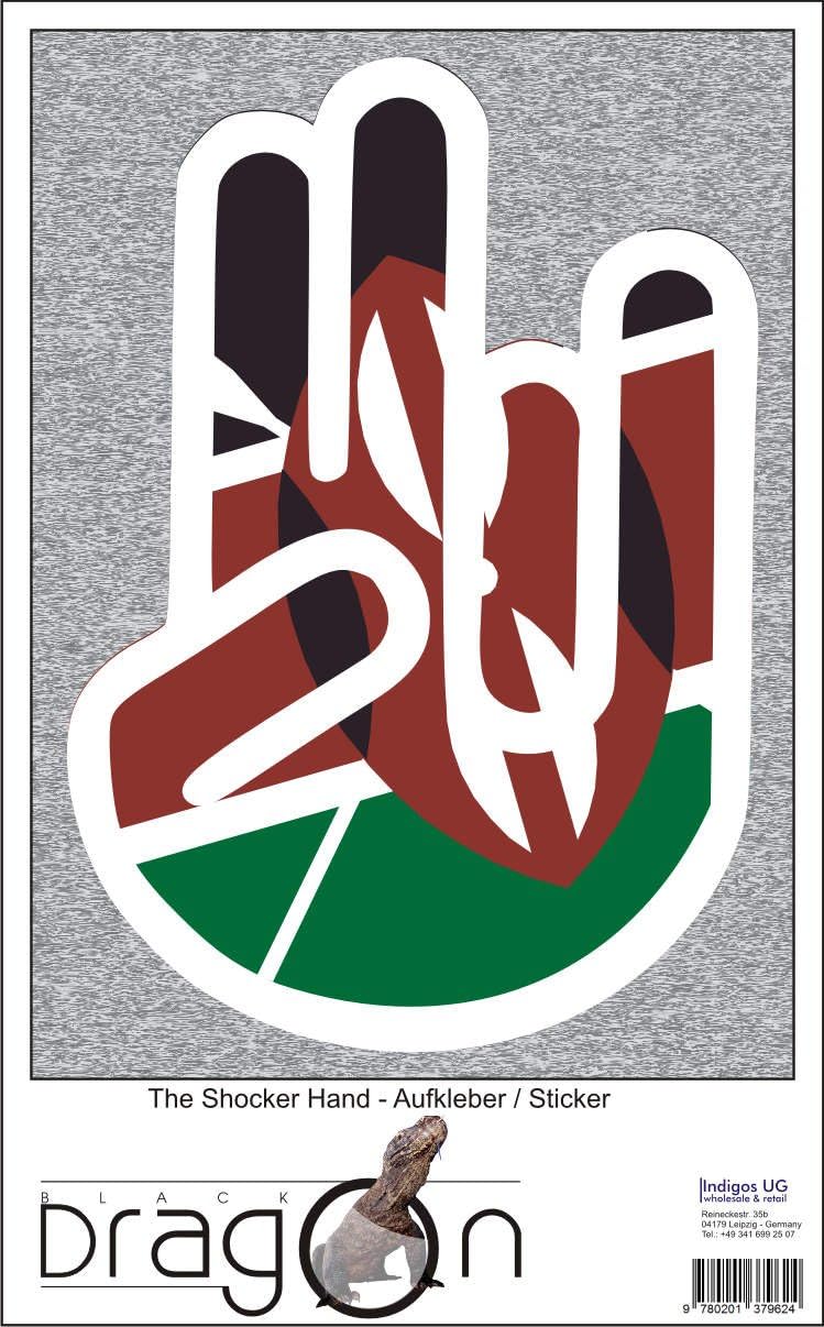 Amazon.com: INDIGOS UG The Shocker Hand Decal Sticker Phone skin 70x50 ...