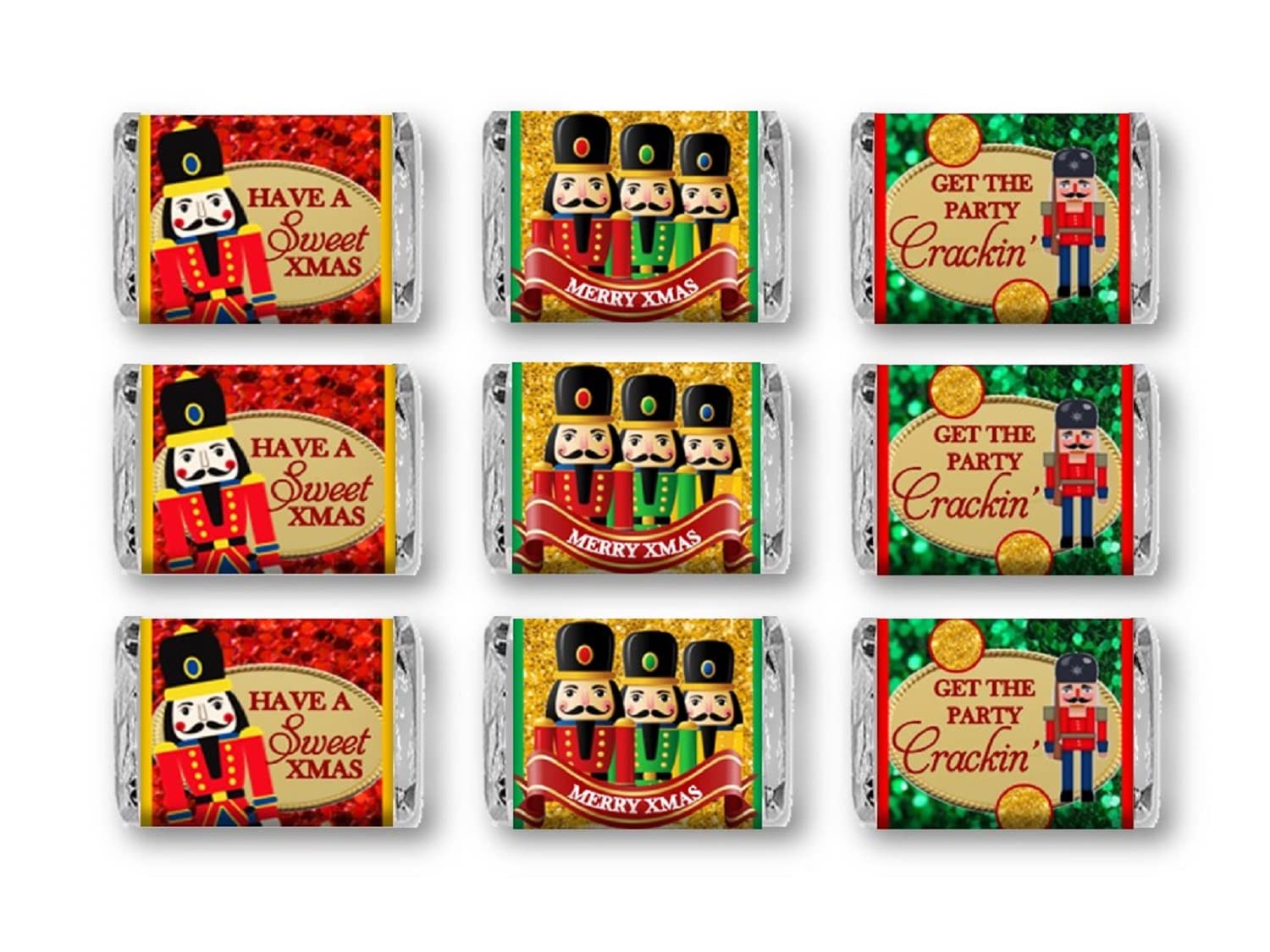 Amazon.com: Nutcracker Christmas Mini Candy Bar Wrappers - Xmas ...
