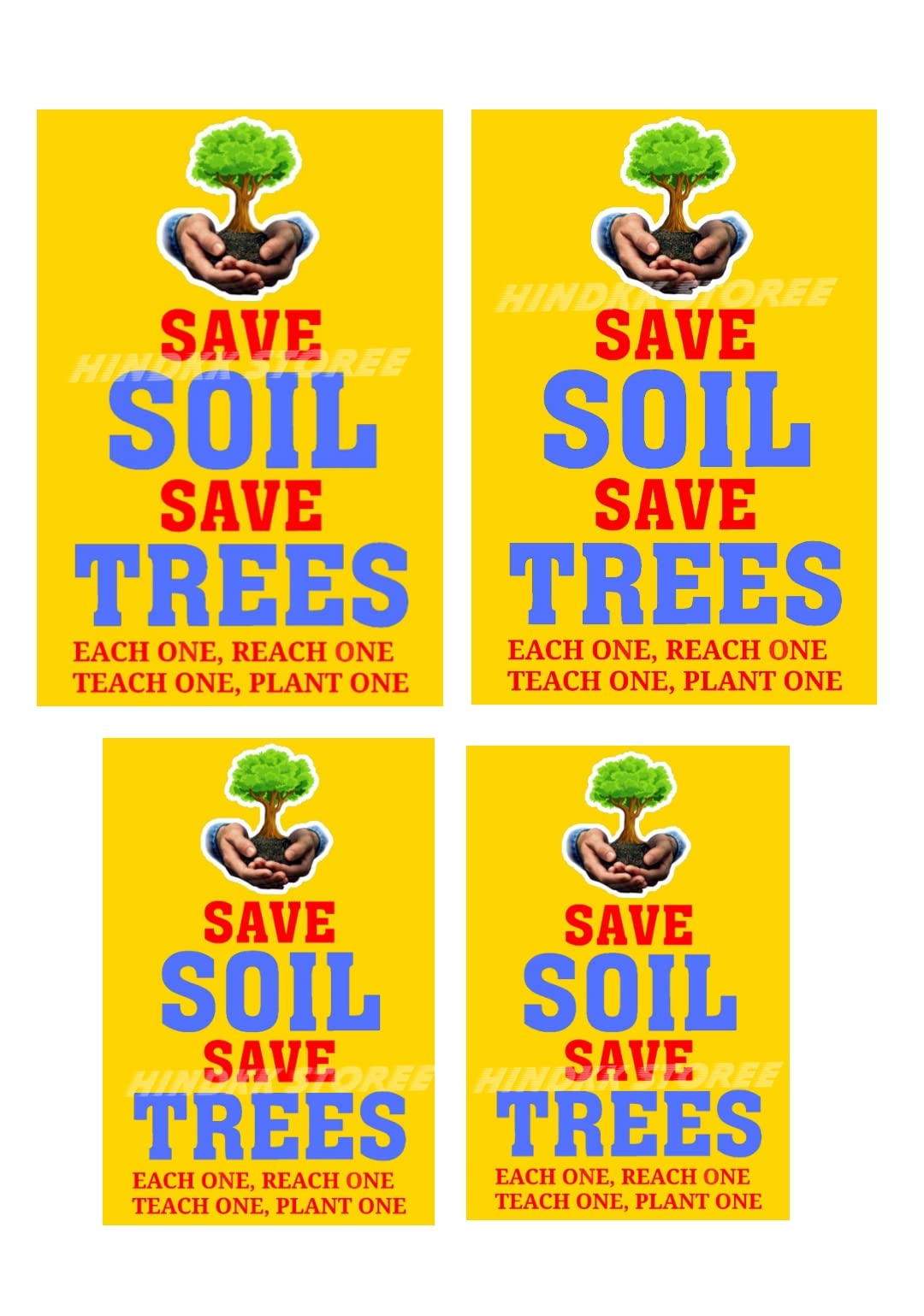 Buy Save Soil Stickers Pack of 4 (4 & 5 inch) | Save Soil Sticker Save ...