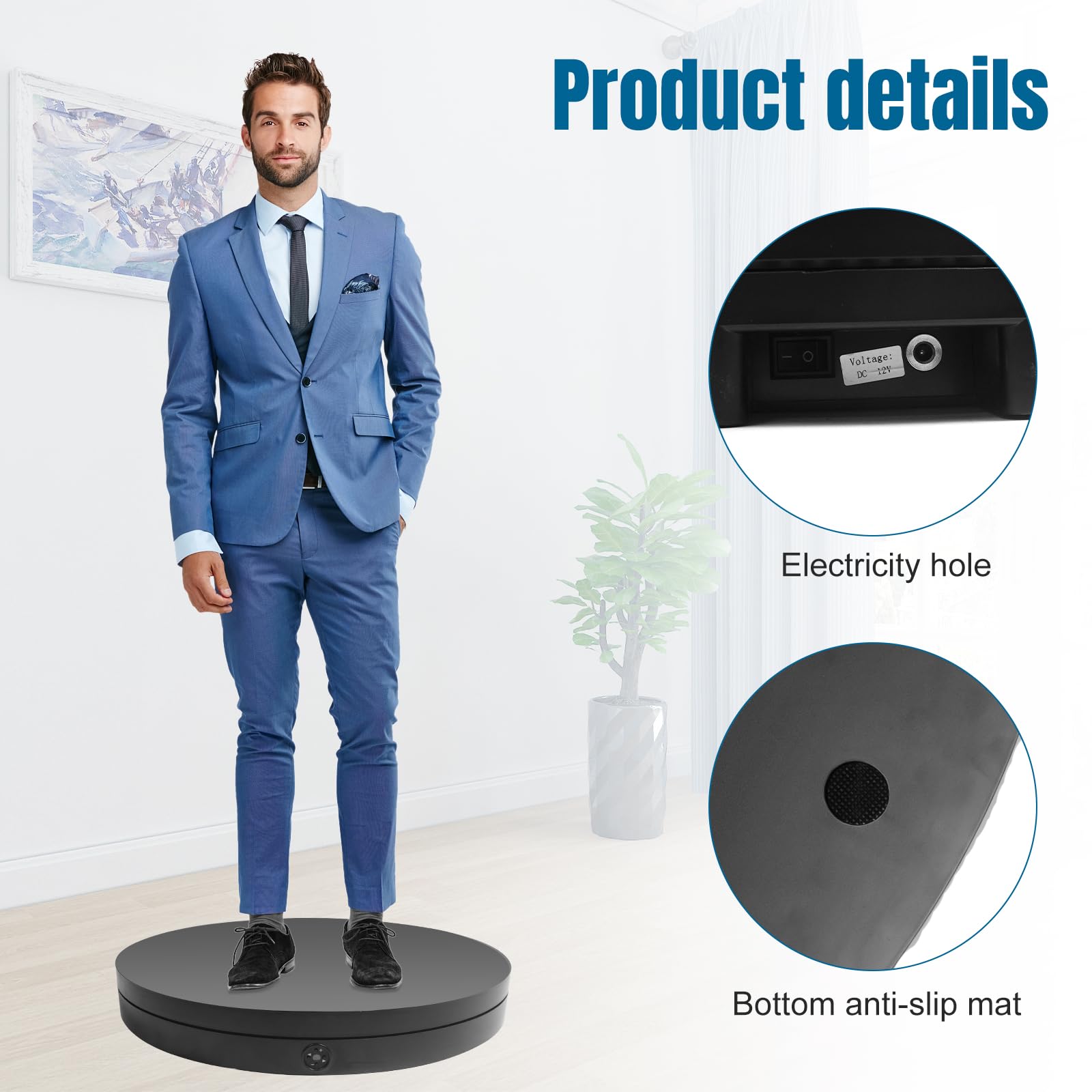 Snapklik.com : Fotoconic Electric Motorized Rotating Turntable Display ...