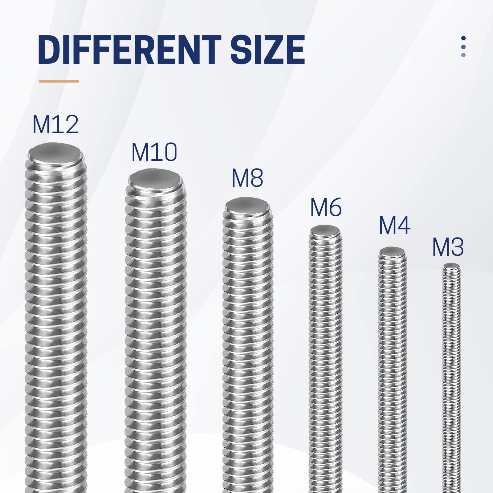 20 Pack M10Ã—250mm Length Threaded Rods & Studs with Hex Nuts, 10Pcs ...