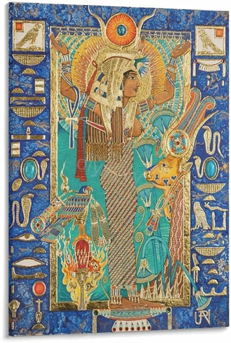 Amazon.com: Hathor Goddesses Prayer Ancient Egypt Art (1) Canvas ...