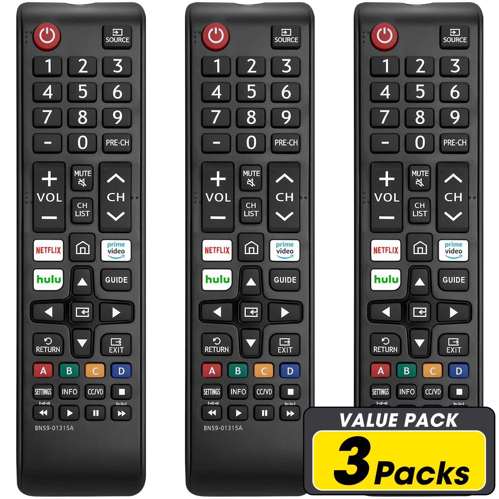 Amazon.com: 3 Pack Remote for All Samsung TV Remote, Replacement ...