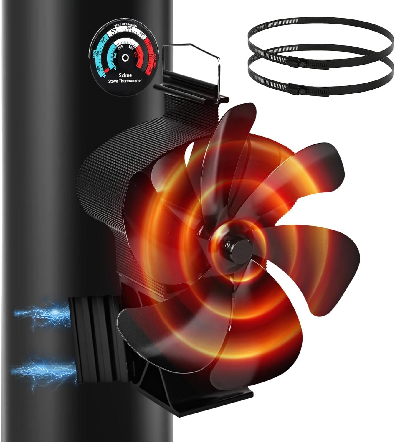 Amojlnks Ofenventilator 6 Blatt Kaminventilator – YPSY