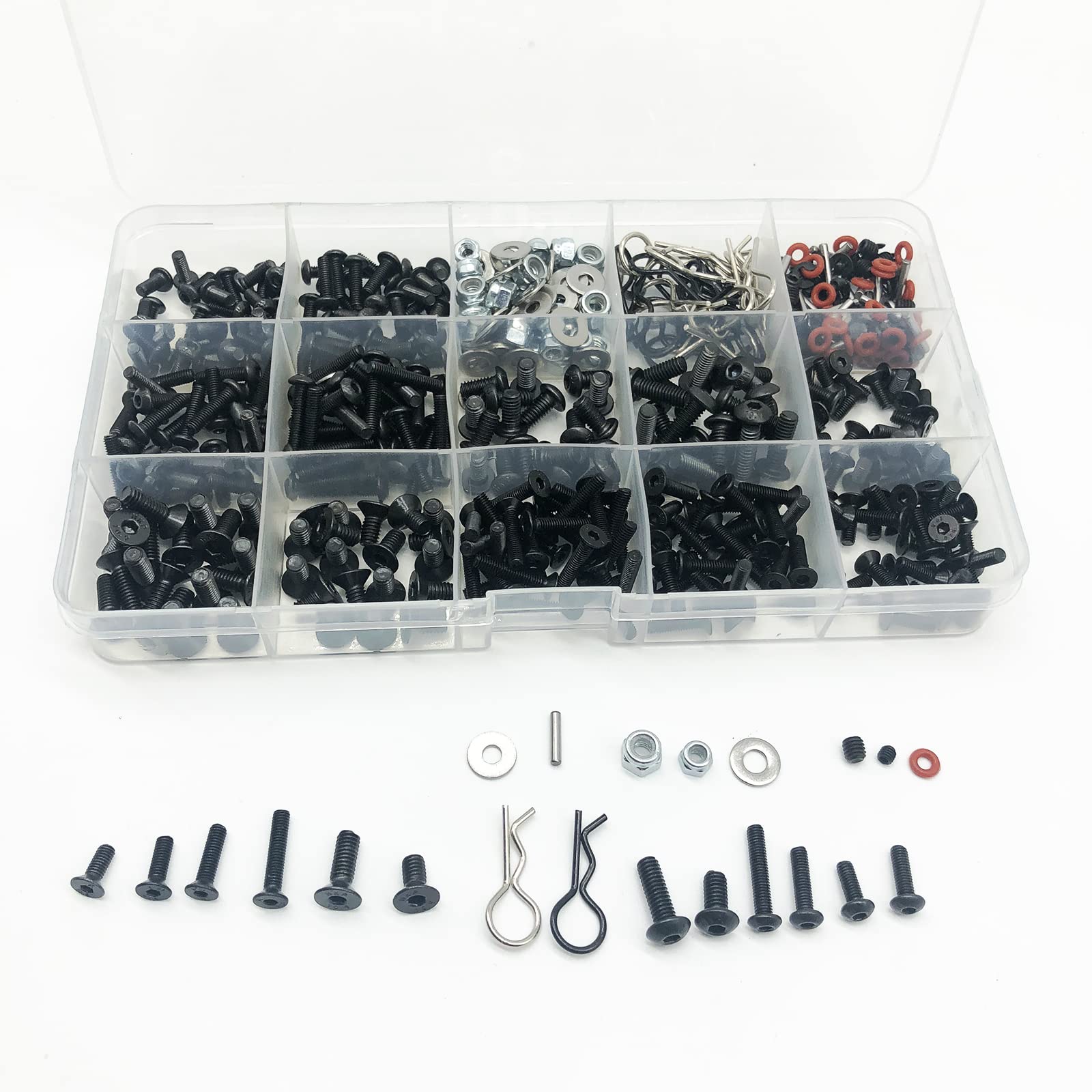 600pcs Universal RC Screw Kit Screws Assortment Set, Hardware Fasteners ...