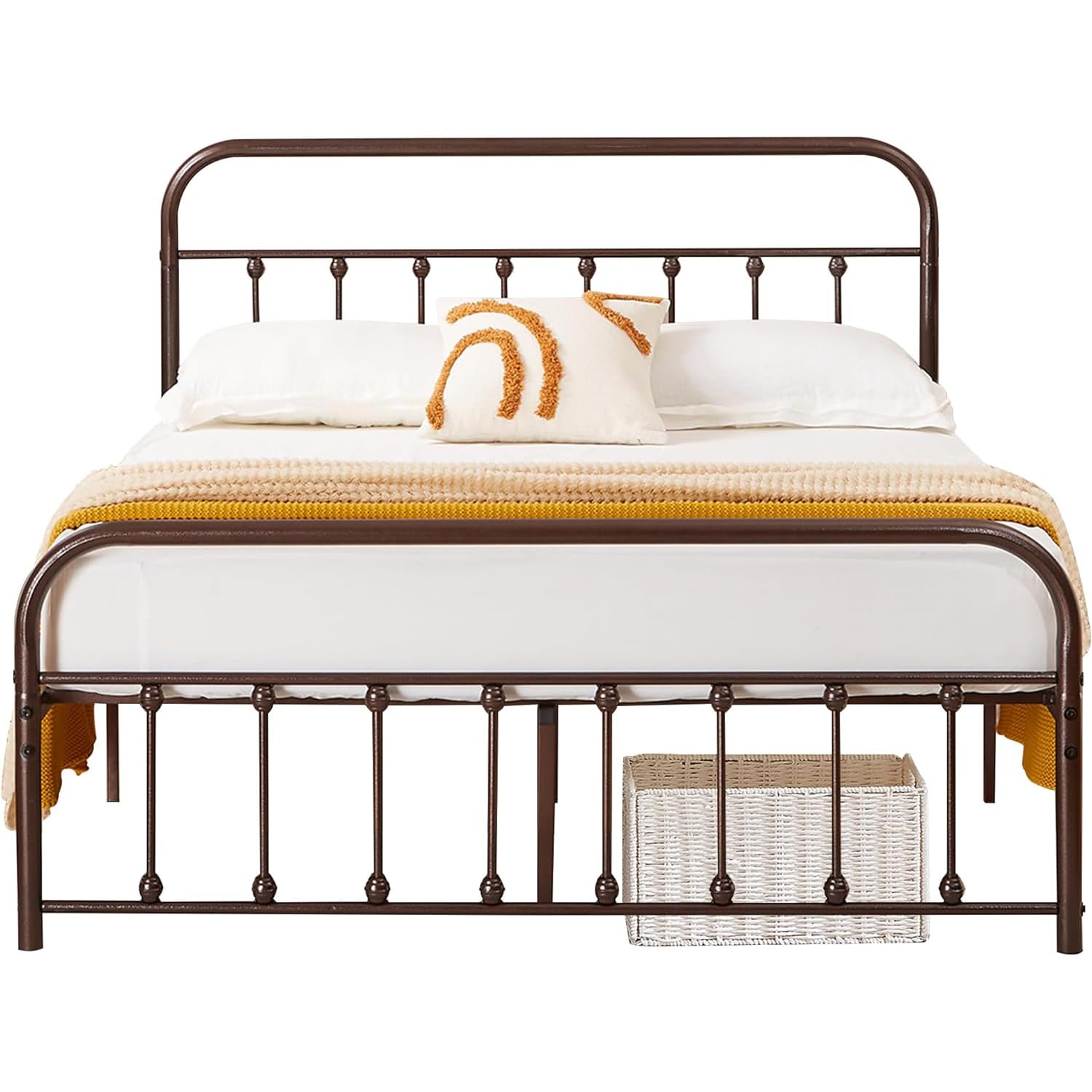 Snapklik.com : VECELO Full Size Victorian Style Metal Bed Frame