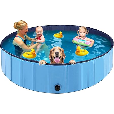 Amazon.com: Petsfit Foldable Dog Pool Kiddie Pool for Swimming, Outdoor ...