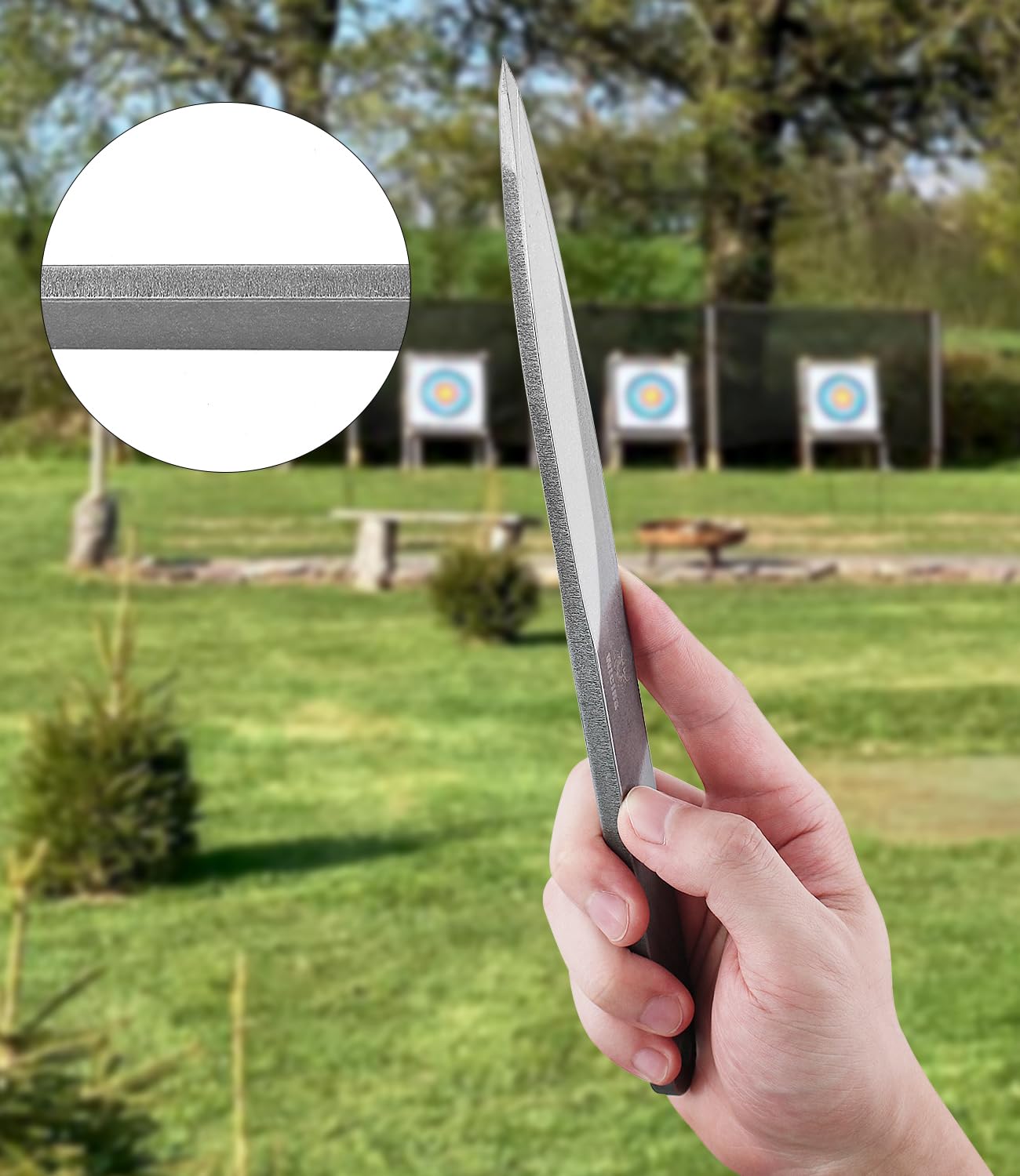 Snapklik.com : WICING 10.2 Inches Throwing Spikes, 0.236" Thick Full ...