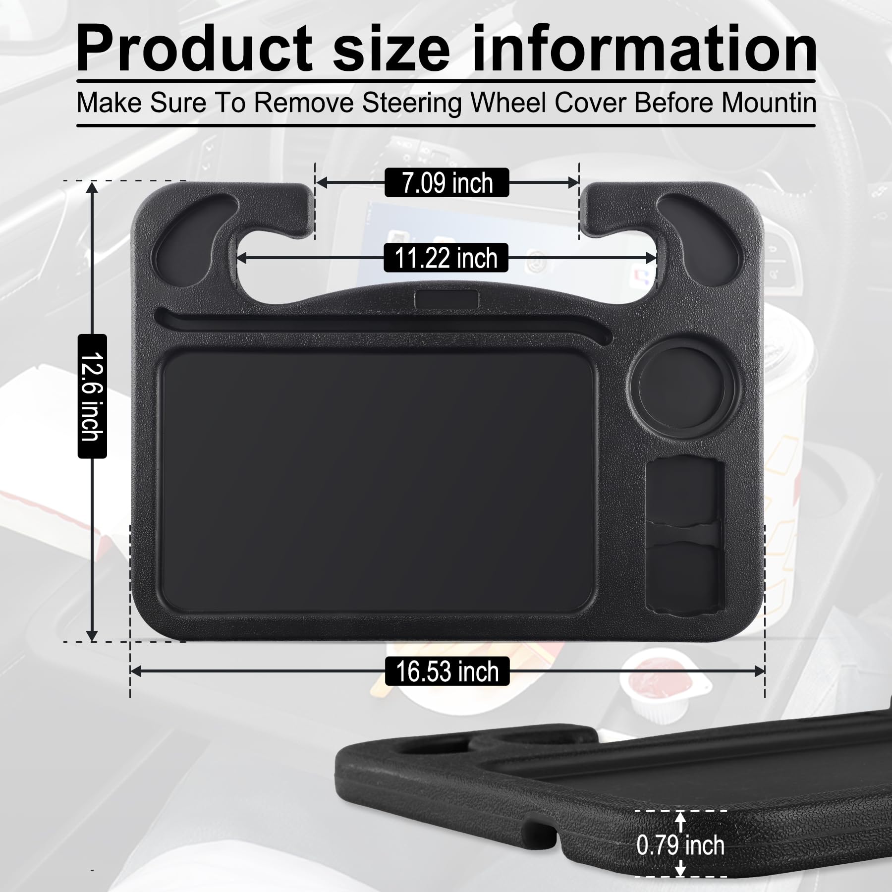 Snapklik.com : JUSTTOP 4 In 1 Car Steering Wheel Desk For Laptop ...