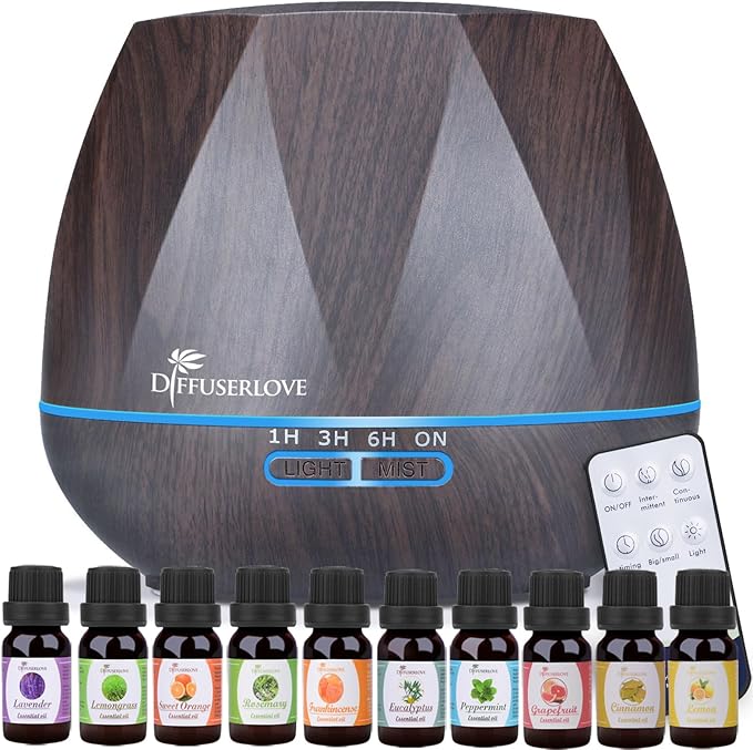 Amazon.com: Diffuserlove Essential Oil Diffuser 550ml Diffuser Cool ...