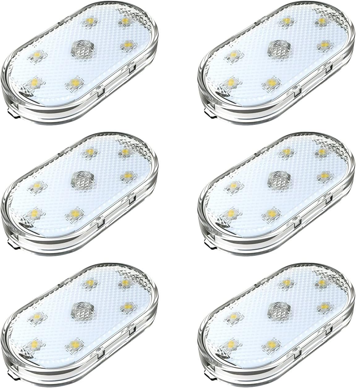 Amazon.com: SYWAN 6Pcs Car Interior Led Lights, Magnetic 7 Colors ...