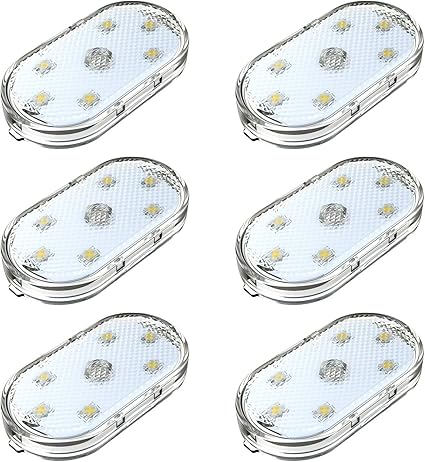 Amazon.com: SYWAN 6Pcs Car Interior Led Lights, Magnetic 7 Colors ...
