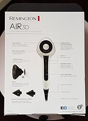 Remington D7779 Air3D Hair Dryer - Lightweight Hairdryer with Diffuser ...