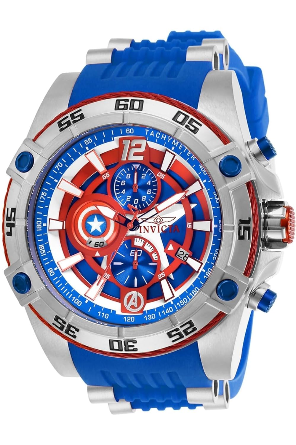 Invicta Marvel - Captain America Chronograph Blue Dial Watch for Men's ...