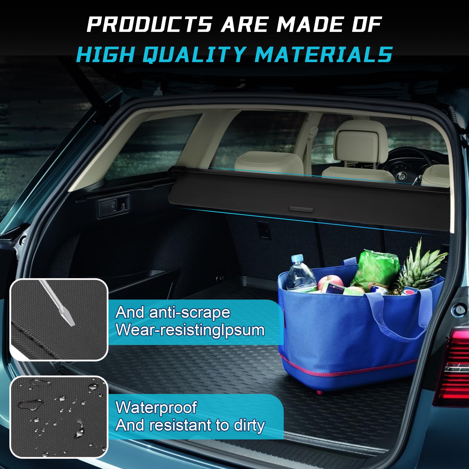 Snapklik.com : Retractable Cargo Cover For Rivian R1S Cargo Cover ...