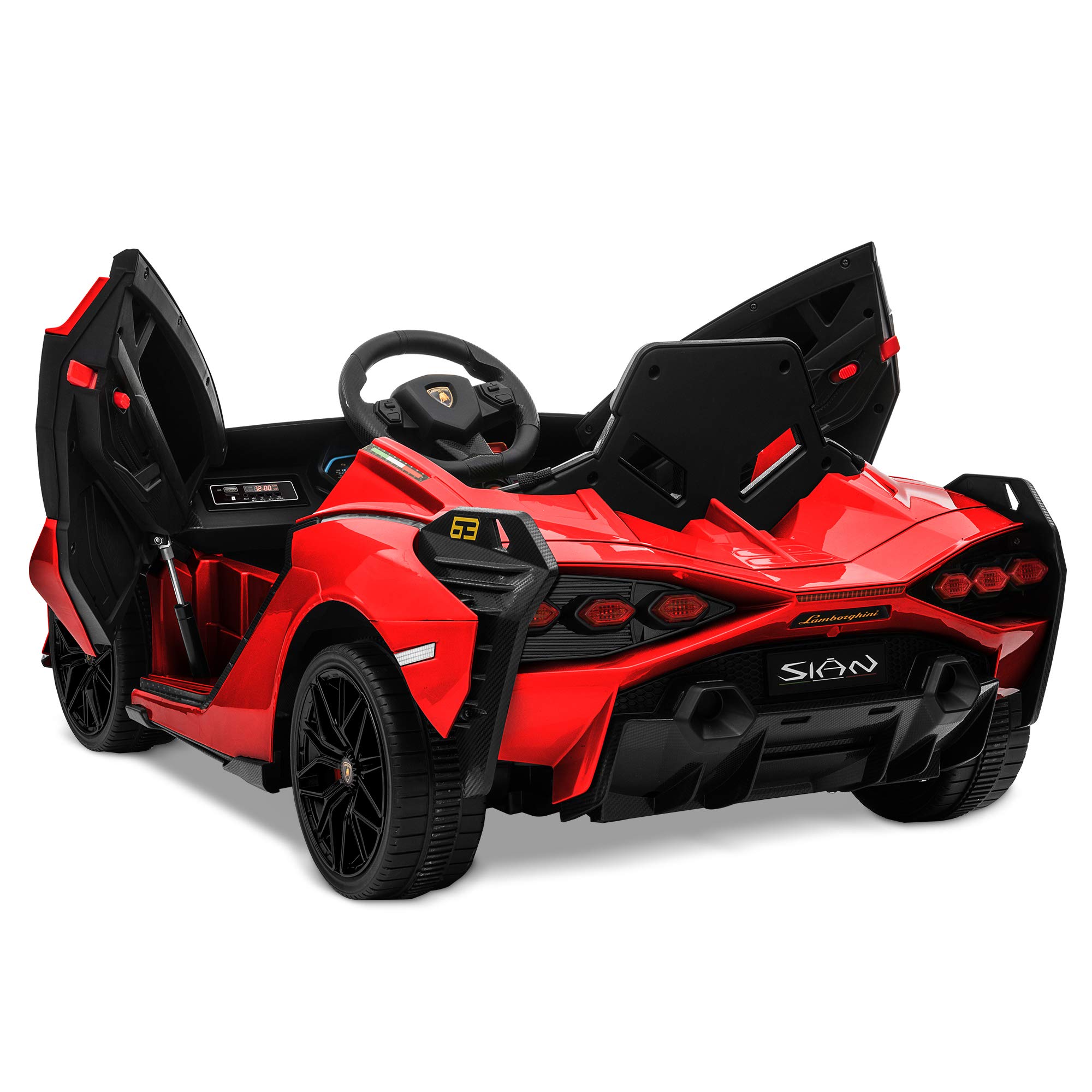 DORSA Kids 12V Electric Ride On Licensed Lamborghini Sian Roadster ...