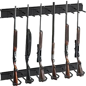 Amazon.com: Gisafai 1 Metal Gun Rack Adjustable Gun Rack Wall Mount ...