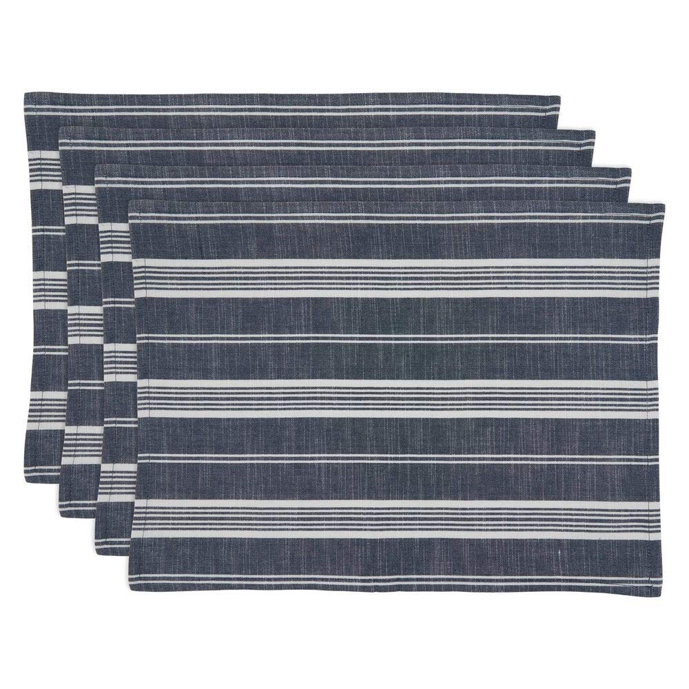 Amazon.com: Fennco Styles Neutral Classic Multi Striped 100% Cotton ...