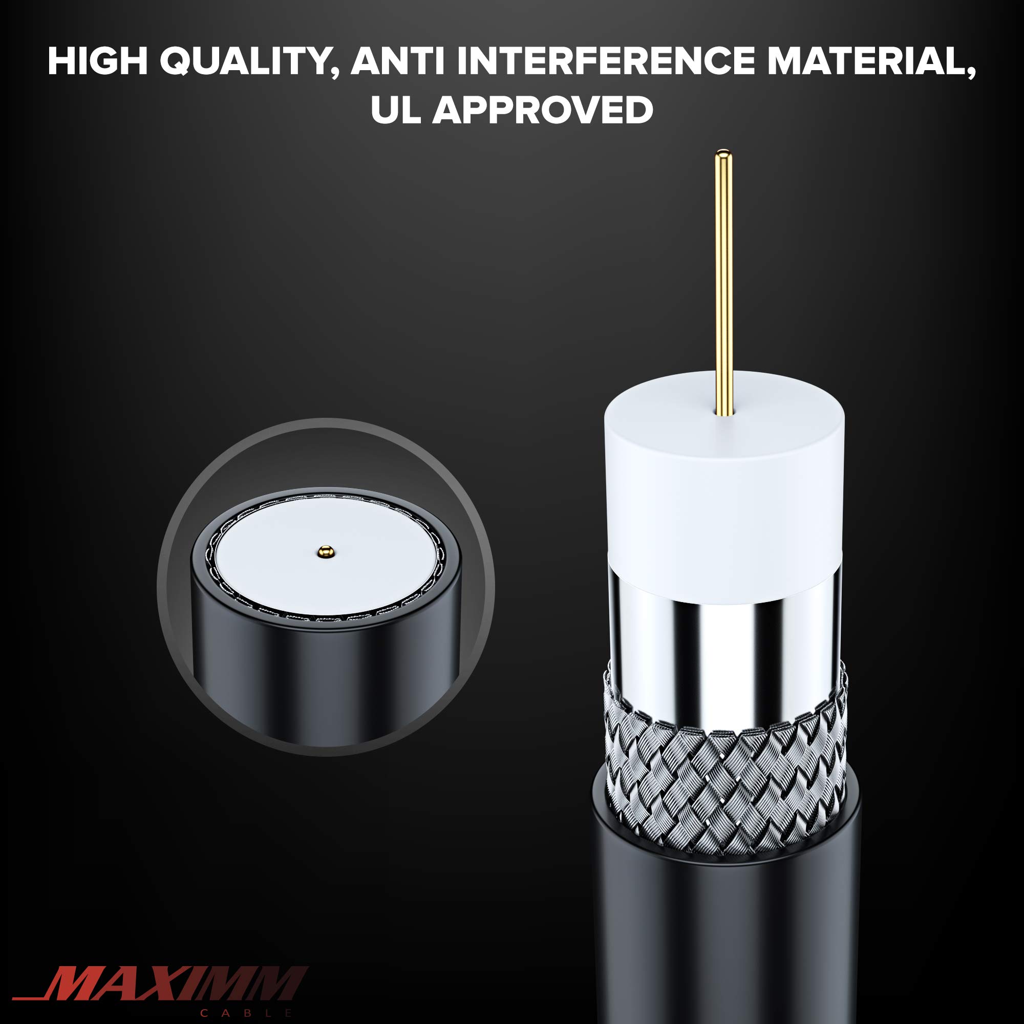 Snapklik.com : RG6 COAXIAL Cable - Triple Shielded, Non-Oxygen Copper ...