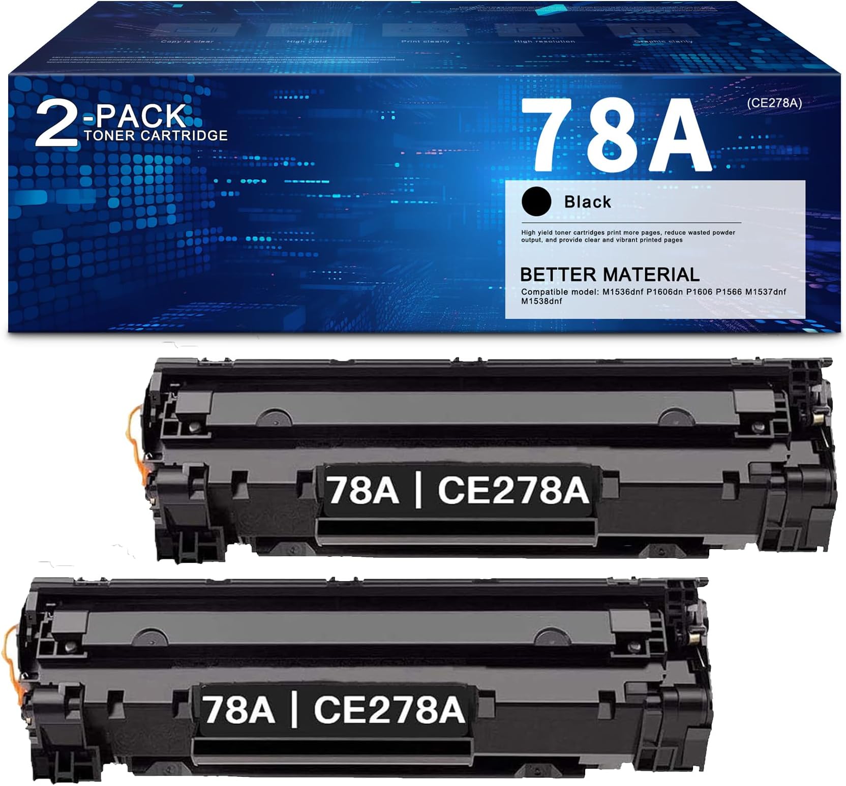 Amazon.com: HP 78A Black Toner Cartridges (2-pack) | Works with HP ...