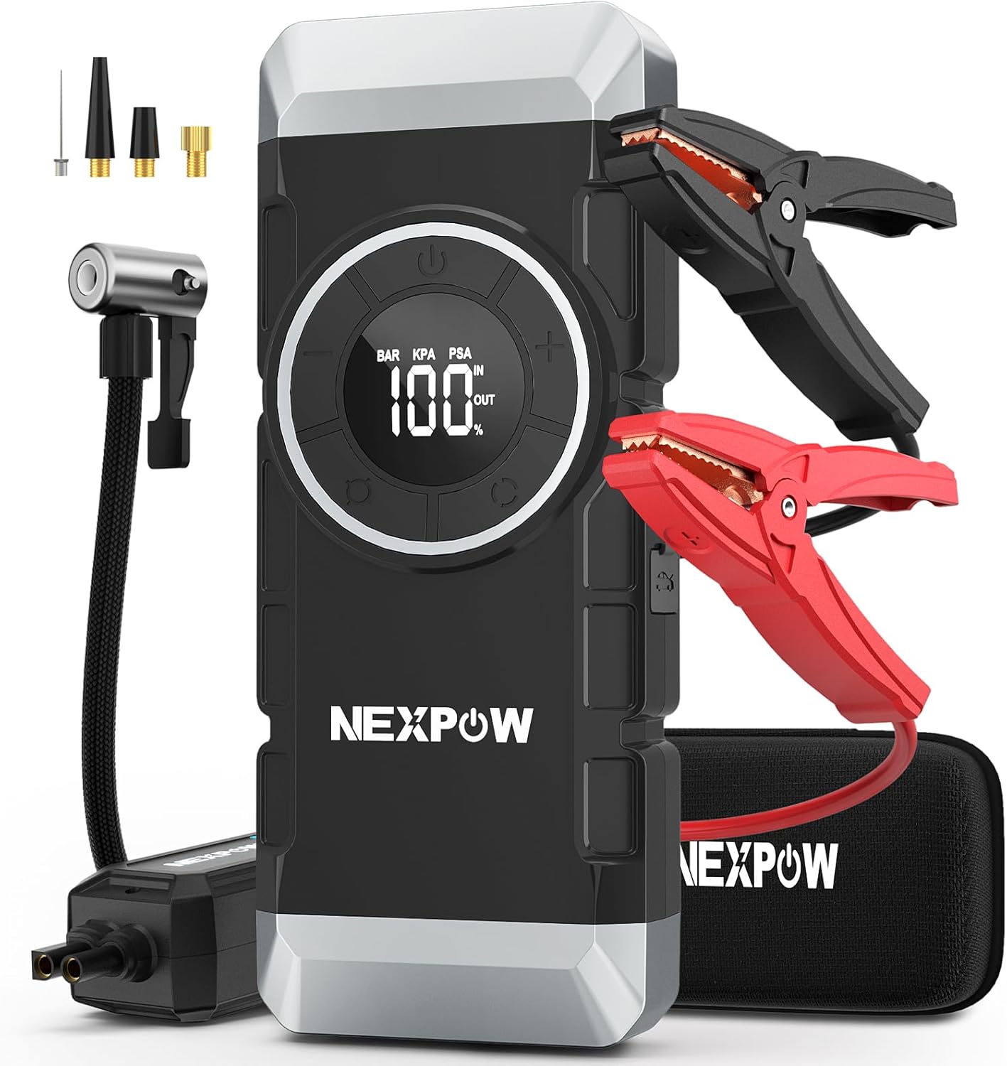 Amazon.com: NEXPOW Car Battery Jump Starter 3000A Peak with Air ...
