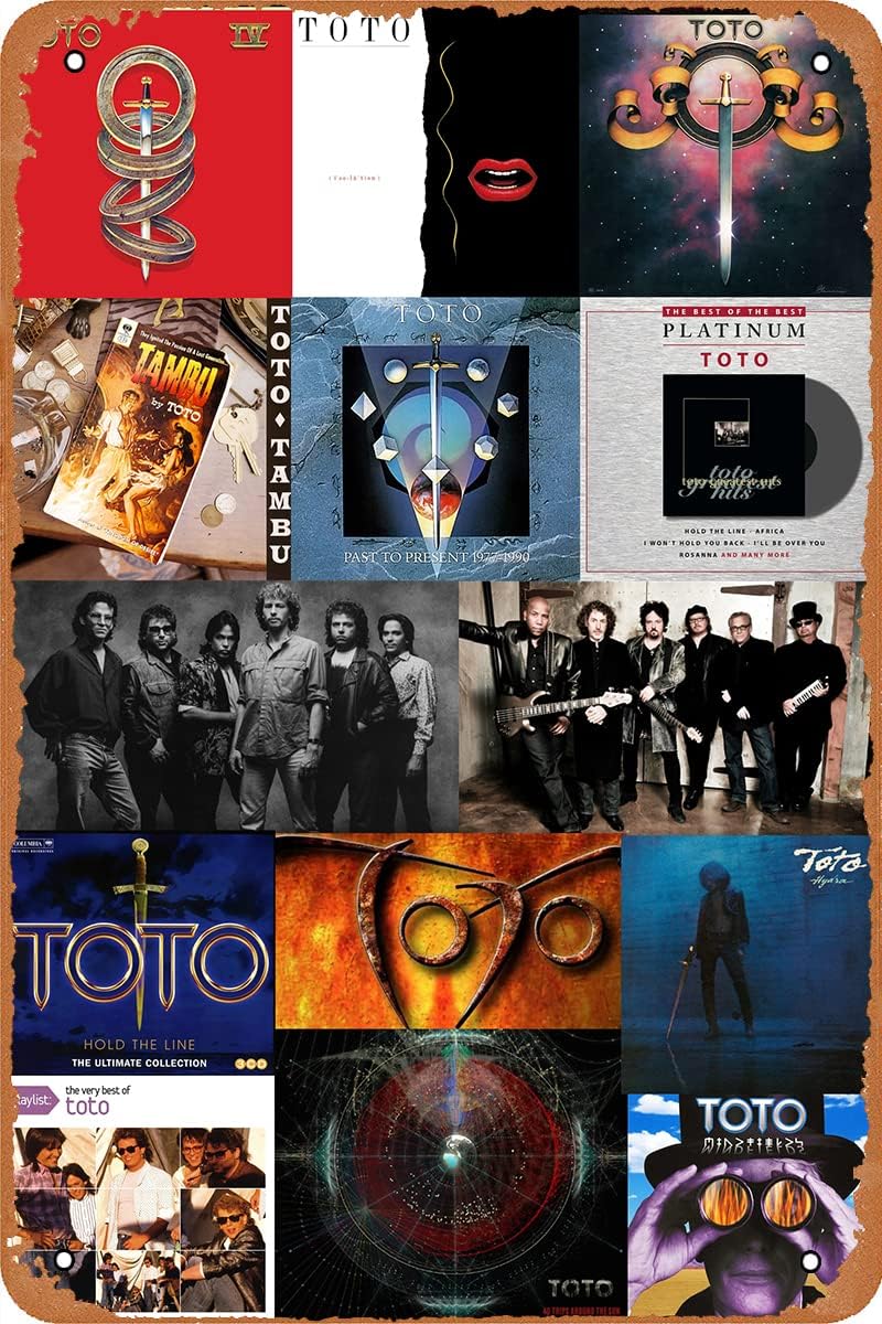 Amazon.com: Toto Rock Band Poster Retro Style Wall Plaque Decoration ...