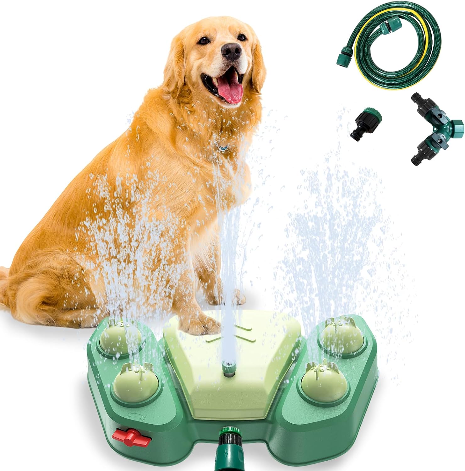 Amazon.com : Dog Water Sprinkler, Outdoor Dog Water Fountain Step On ...