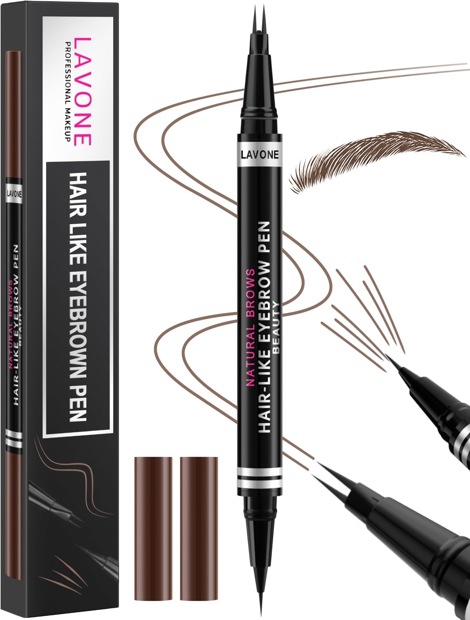 Amazon.com : 2-in-1 Eyebrow Pencil with Gel,2025 NEW Waterproof Magic ...