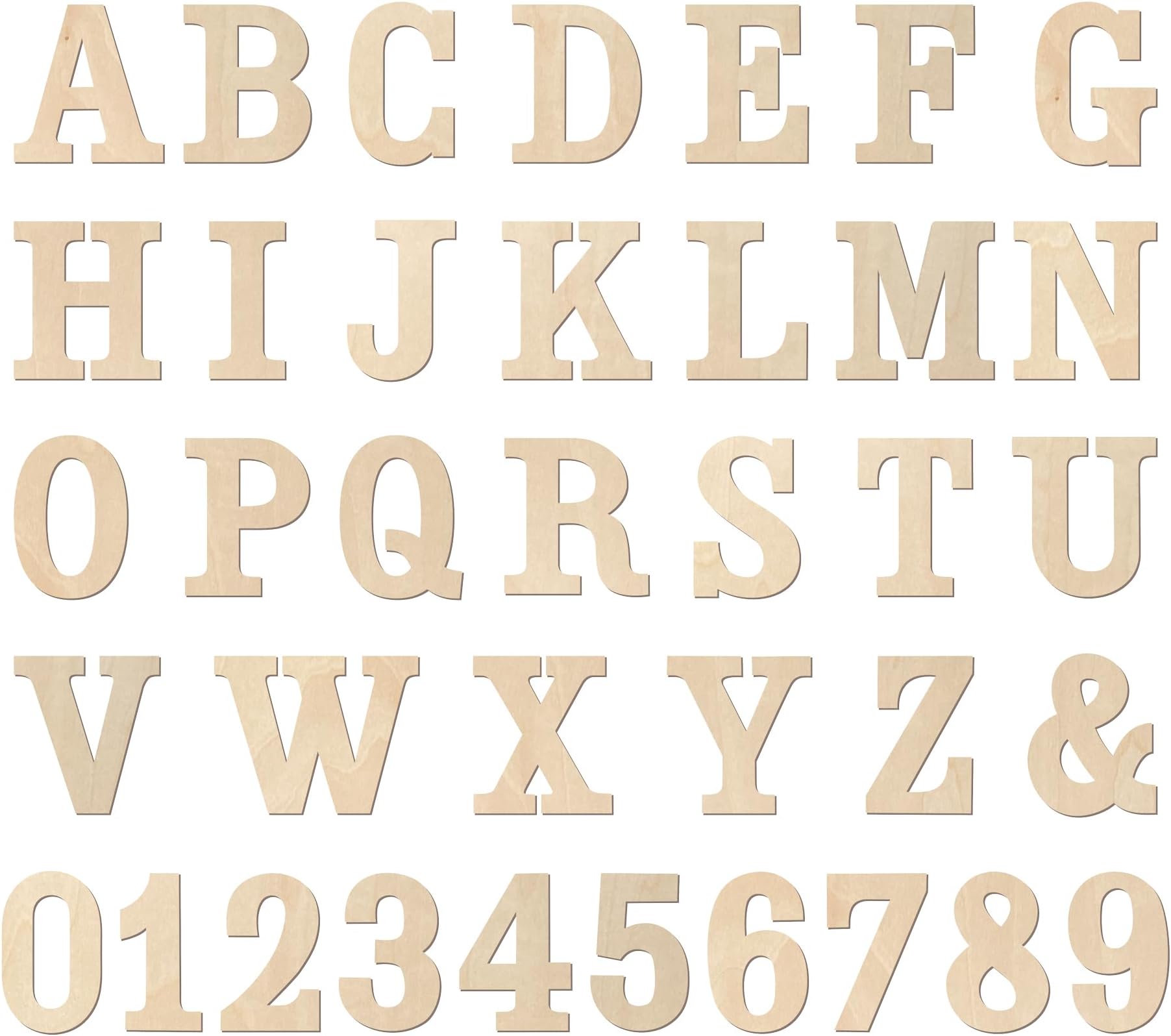 Amazon.com: 3 Inch 219 Pieces Wood Unfinished Letters Unpainted Wooden ...