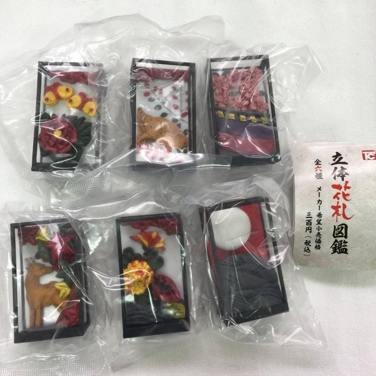 Amazon.co.jp: 立体花札図鑑 全6種セット トイズキャビン ガチャ こいこい 花鳥風月 : おもちゃ