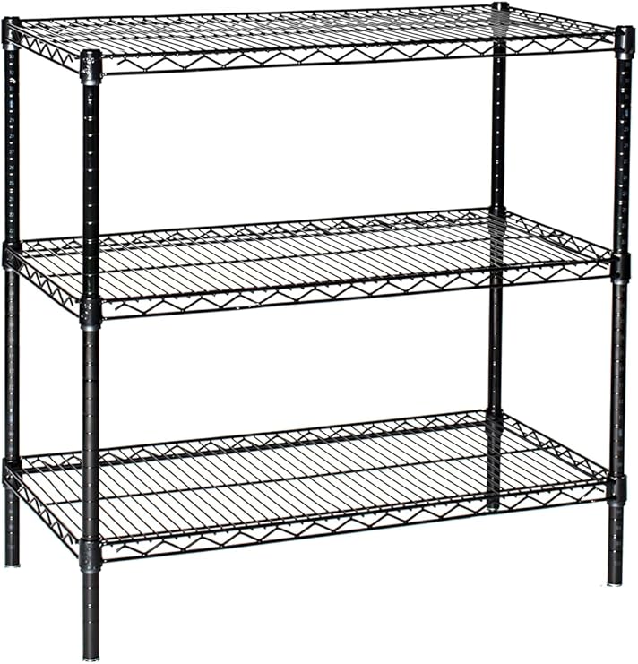 Amazon.com: Omega 18" Deep x 30" Wide x 36" High 3 Tier Black Starter ...