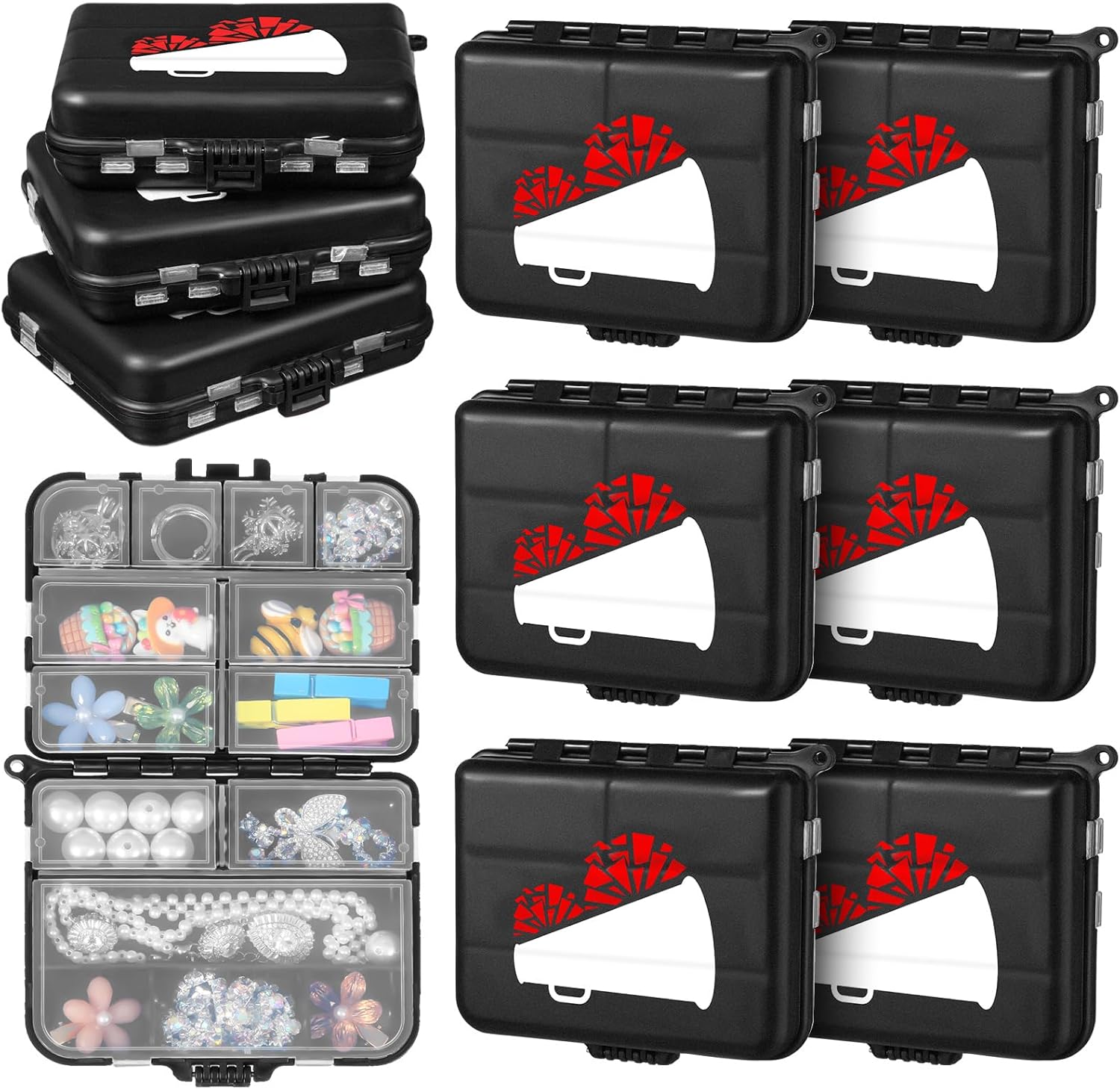 Amazon.com: Vercraft 6 Pcs Cheerleader Bobby Pins Storage Box Cheer ...