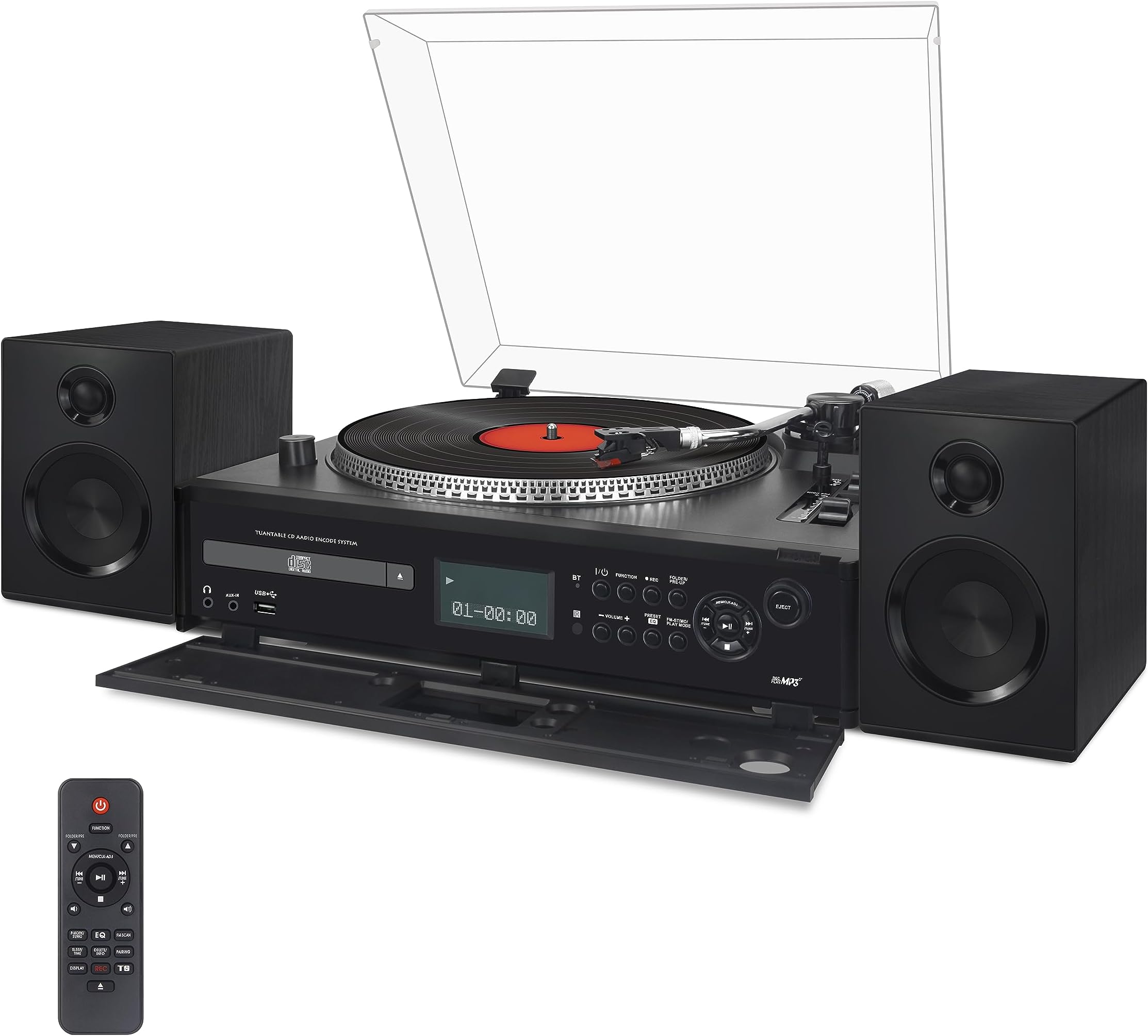 Amazon.com: LUXSWAY Turntable Player with Stereo Speaker Player ...