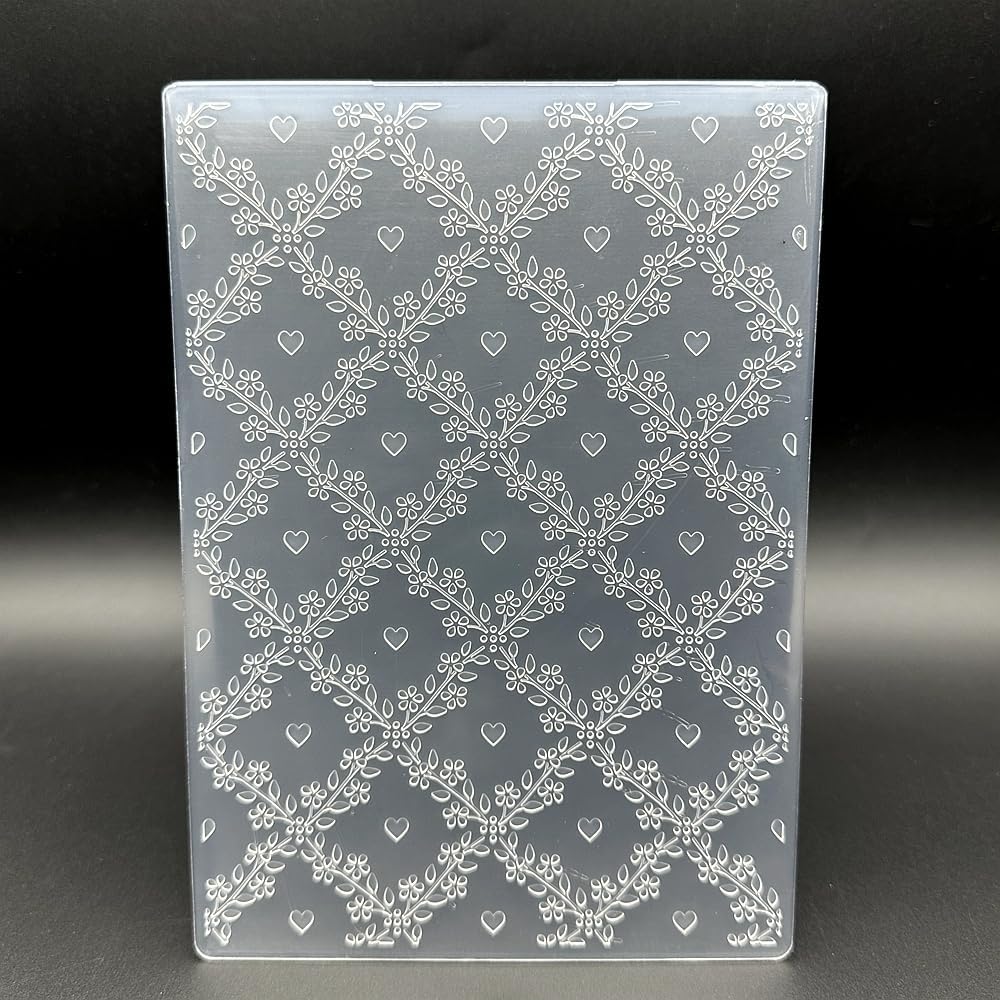 Amazon.com: 3D Plastic Embossing Folder Template Flower Vine Little ...