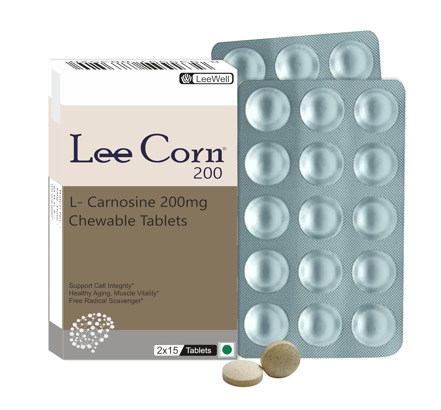 Leecorn 200 Chewable L Carnosine 200mg Chewable tablets | Support ...