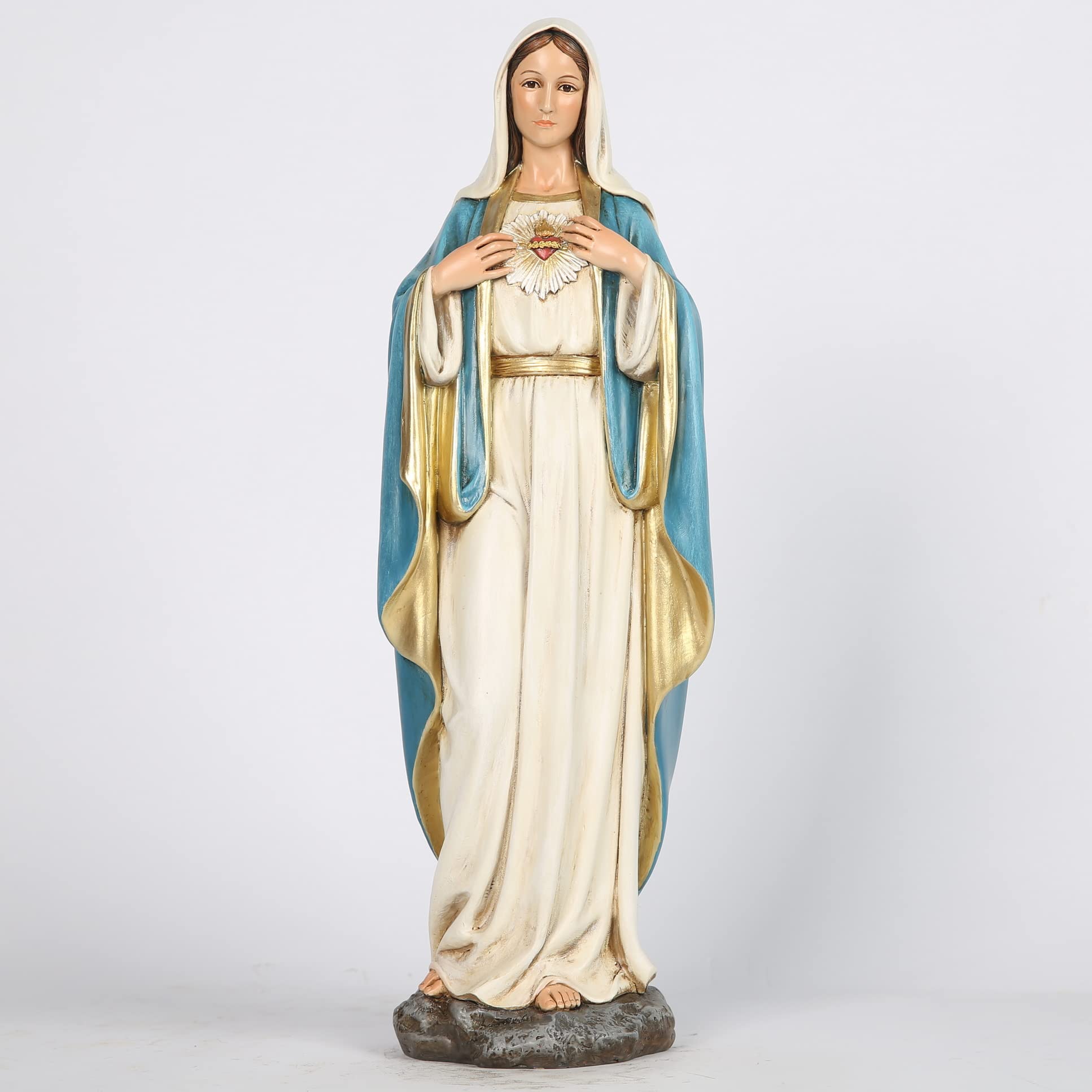 Amazon.com: BC Catholic Immaculate Heart of Mary Statue, Virgin Mary ...