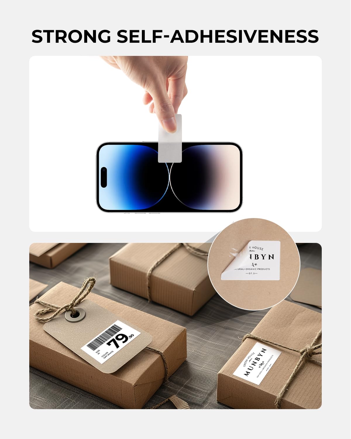 Snapklik.com : 2x1 Inch Thermal Labels, Thermal Sticker Labels, White ...