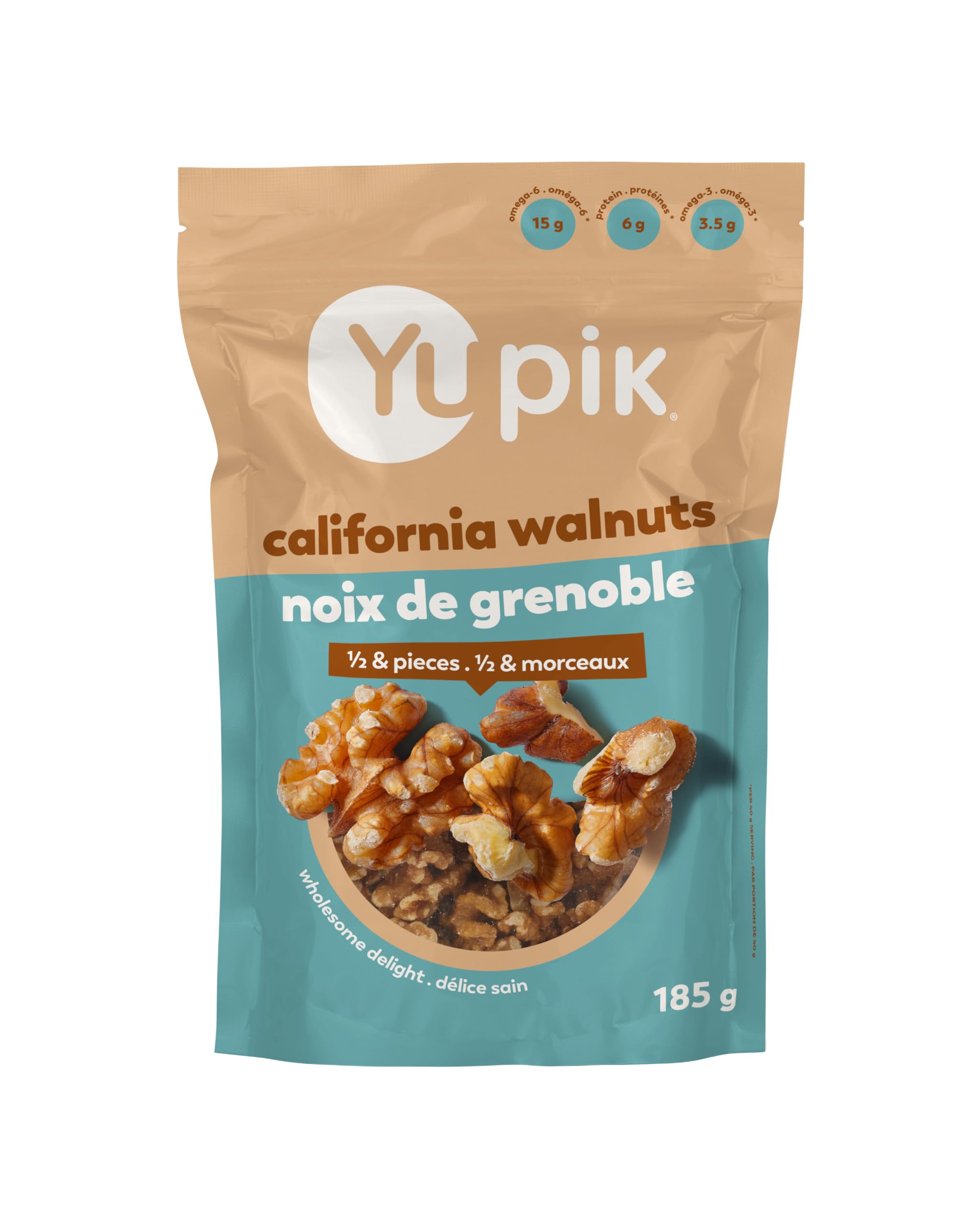 Yupik California Walnuts, Halves and Pieces, 185 g, Gluten-Free, Kosher ...