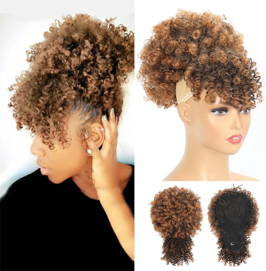 Amazon.com : Afro Puff kinky curly Drawstring Ponytail Extension for ...